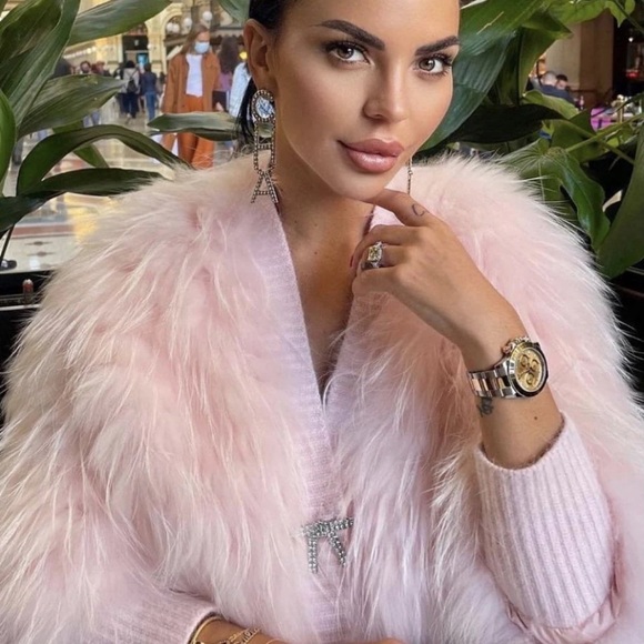 Jessica Bara | Jackets & Coats | Jessica Bara Dolores Bow Button Fur Coat | Poshmark